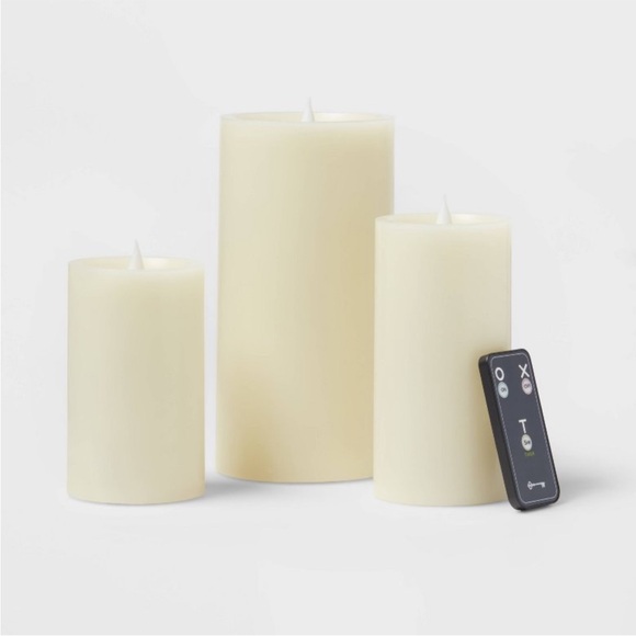 Threshold | Accents | Threshold Nwt 3pc Led Moving Flame Candles With ...